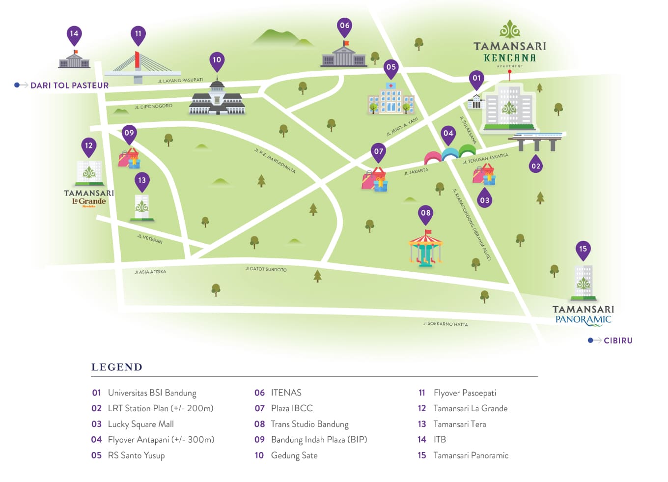 Tamansari Kencana | Apartemen Dekat Trans Studio Bandung